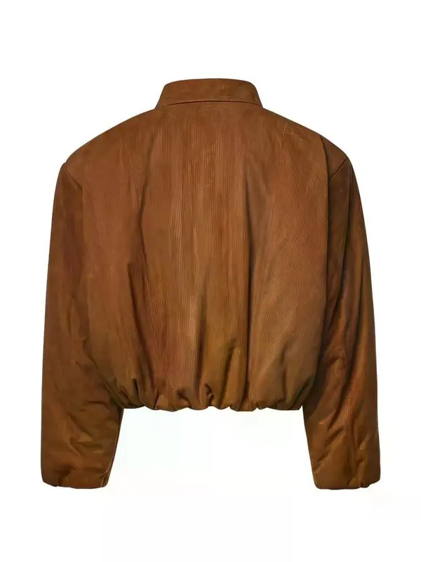Magda Butrym Corduroy-effect Leather Bomber Jacket