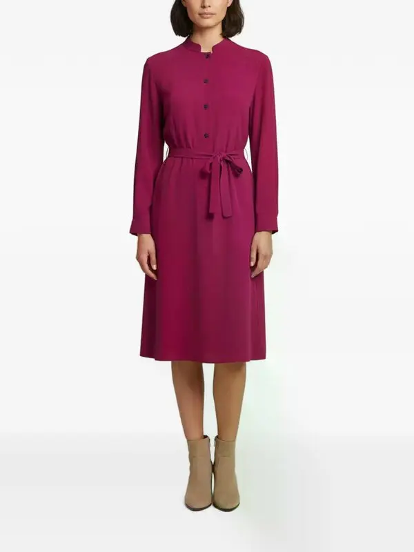Gucci Crepe Midi Dress With Detachable Belt