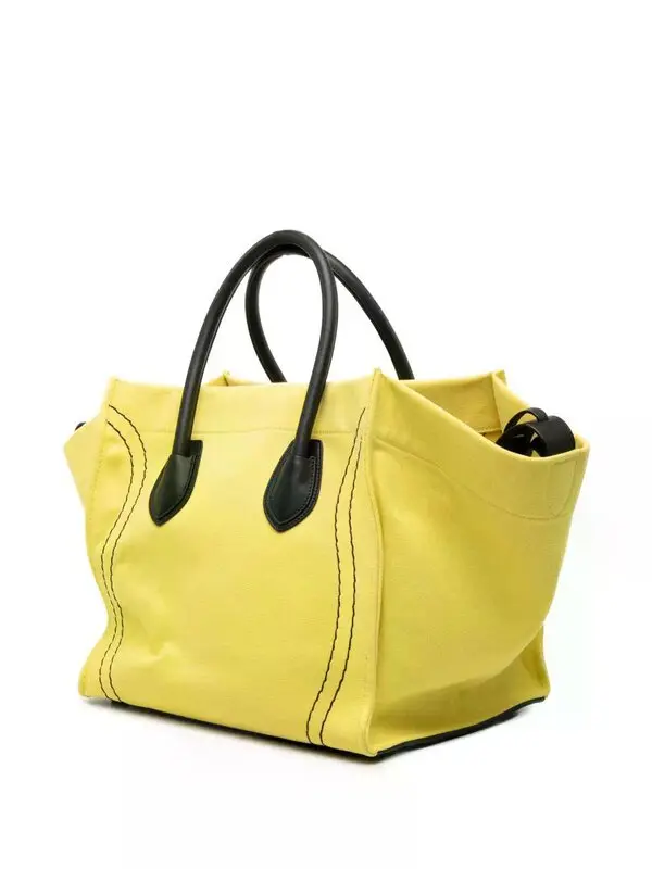 Celine Medium Canvas Luggage Tote Bag - Yellow