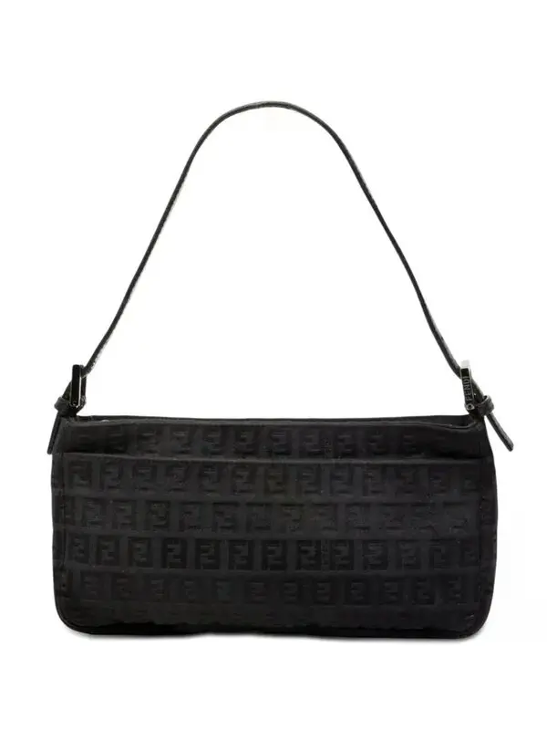 Fendi Zucchino Canvas Pochette Shoulder Bag