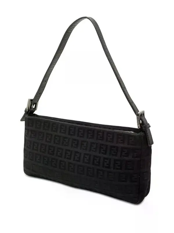 Fendi Zucchino Canvas Pochette Shoulder Bag
