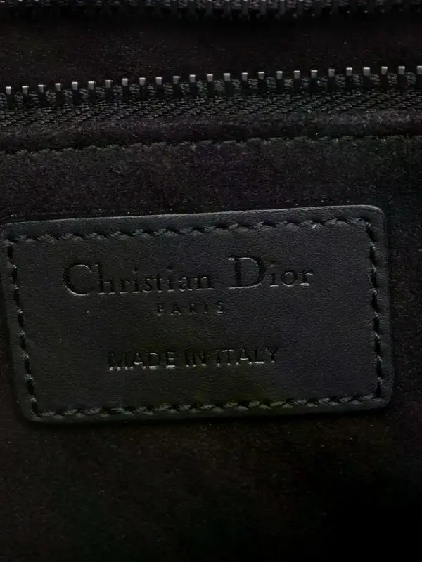 Dior Large Ultra Matte Calfskin Cannage Lady Satchel - Black