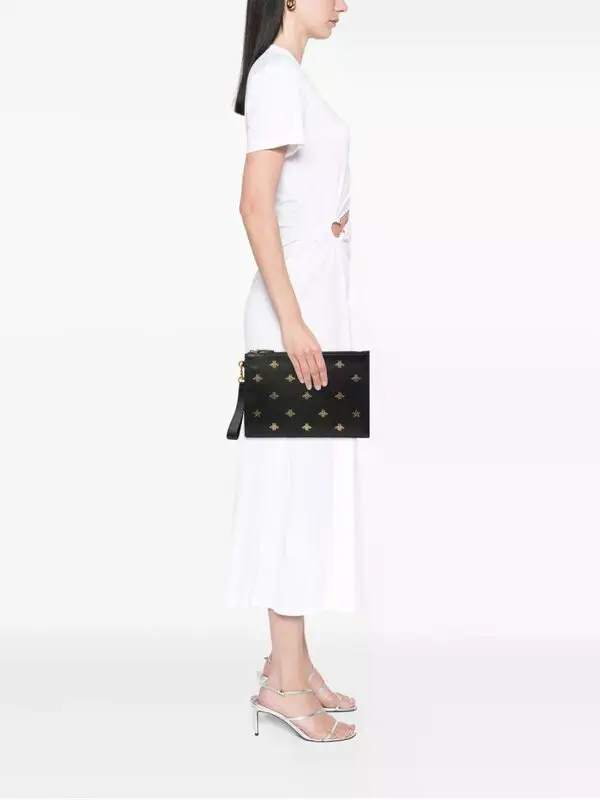Gucci Calfskin Bee Star Clutch Bag