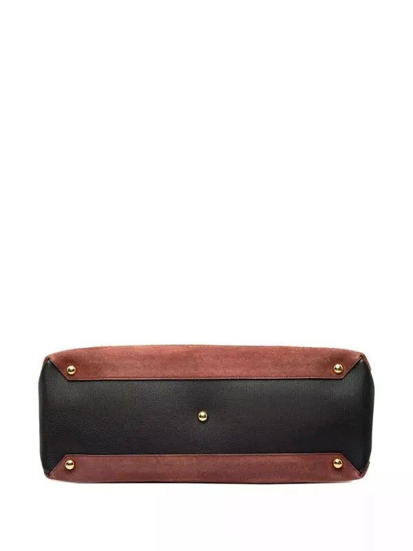 Burberry Suede And Calfskin Banner Satchel