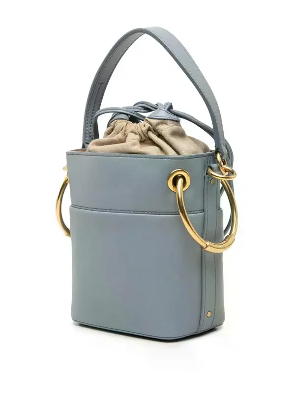 Chloé Mini Calfskin Bucket Bag Satchel - Blue