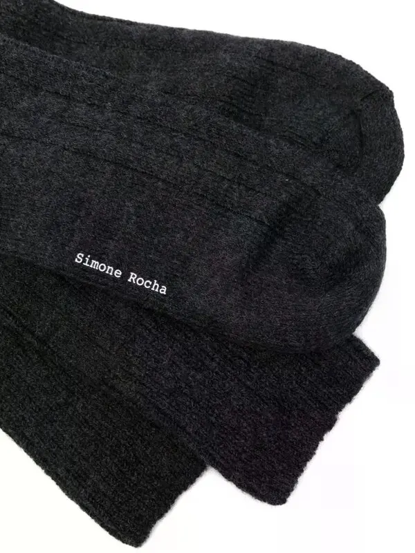 Simone Rocha Embellished Rose Knee Socks