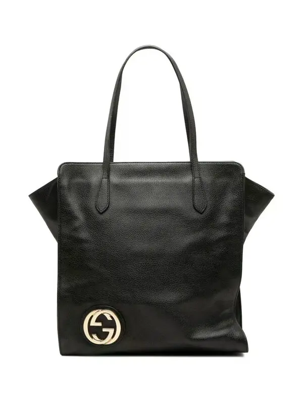 Gucci Calfskin Interlocking G Tote Bag