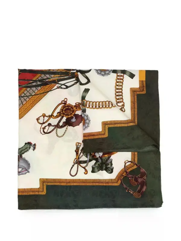 Vintage Equestrian-print Scarf