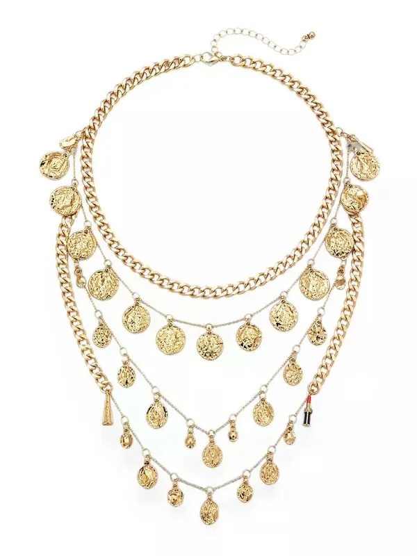 EDWARD ACHOUR PARIS Multi-chain Coin Charm Necklace - Gold
