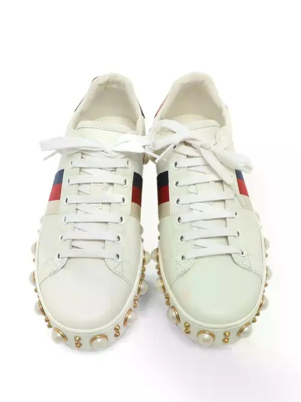 Gucci Ace Studded Leather Sneakers