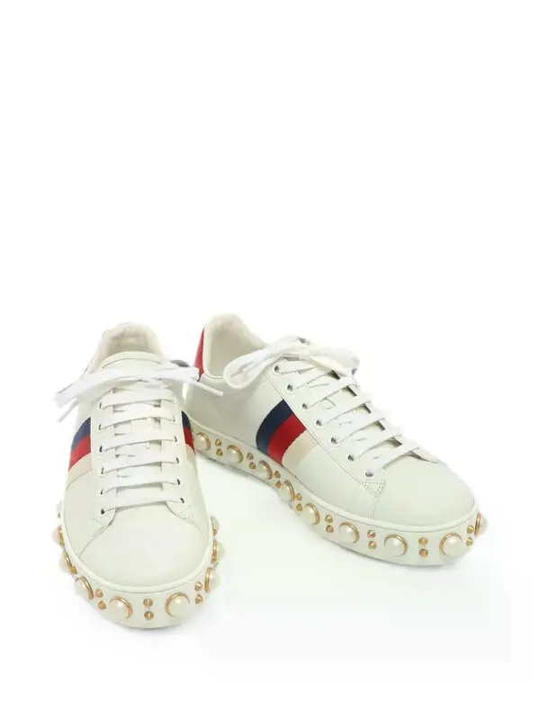 Gucci Ace Studded Leather Sneakers