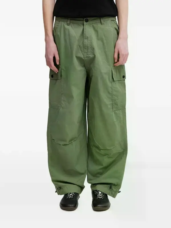 Alpha Industries Ripstop Wide-leg Trousers With Drawstring Cuffs