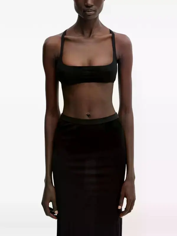 Rick Owens Scoop Neck Racerback Cropped Top