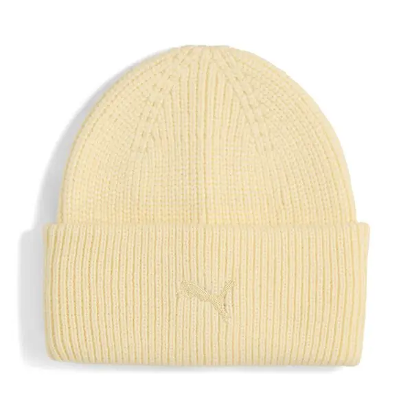 PUMA Wardrobe Essentials Chunky Mid Crown Beanie Hat - Yellow
