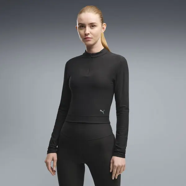 PUMA Cloudspun Ultra Soft Quarter-zip Training Top - Black