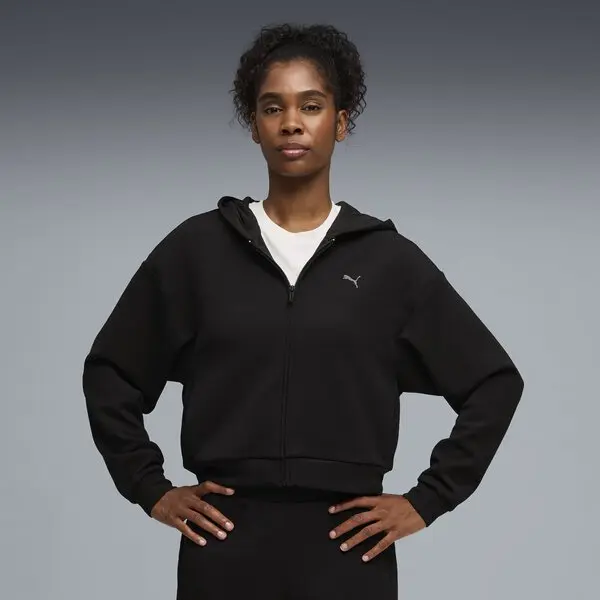 PUMA Cloudspun Ultra Soft Training Zip-up Hoodie - Black