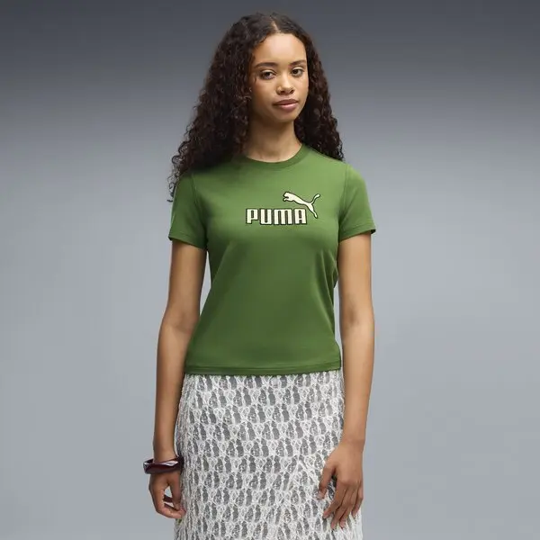 PUMA Elevated Essentials Slim T-shirt - Green