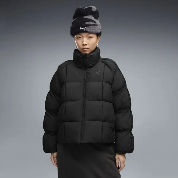 PUMA T7 Pleated Puffer Jacket - Black