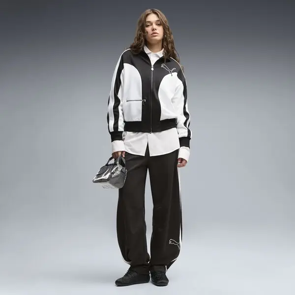 PUMA T7 Relaxed Barrel Track Pants - Black