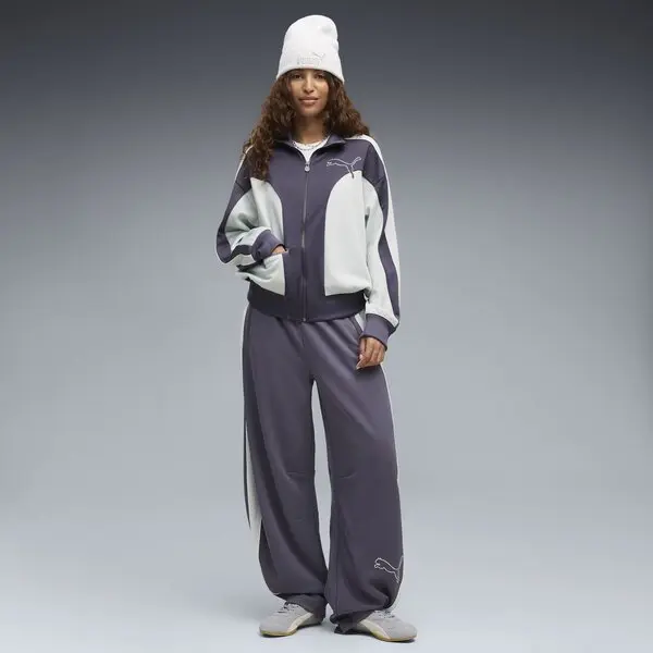 PUMA T7 Relaxed Barrel Track Pants - Gray