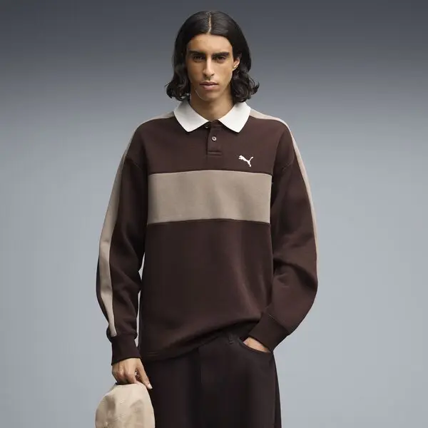 PUMA T7 Relaxed Polo Crew Neck Sweatshirt