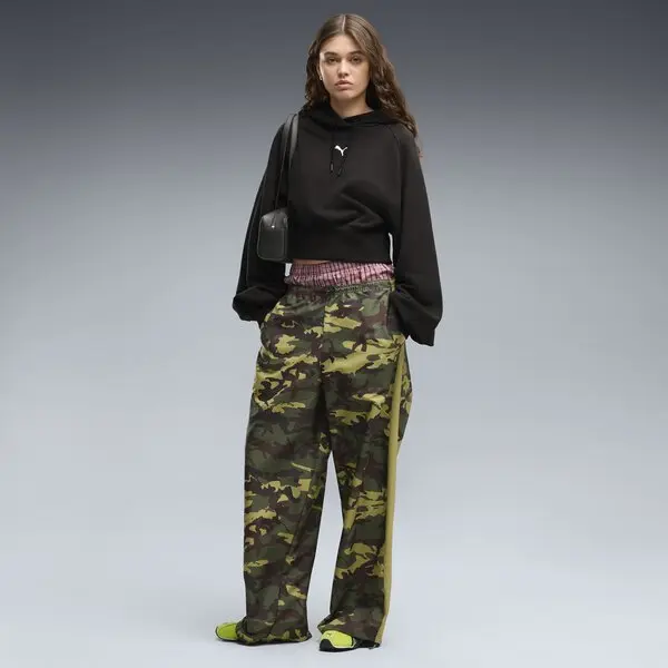 PUMA Street Glam Relaxed Camo Pants - Brown