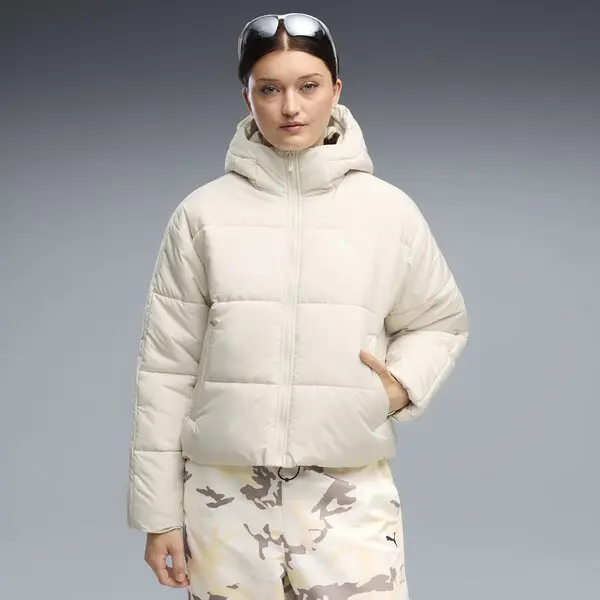 PUMA Essentials Relaxed Hooded Padded Jacket - White