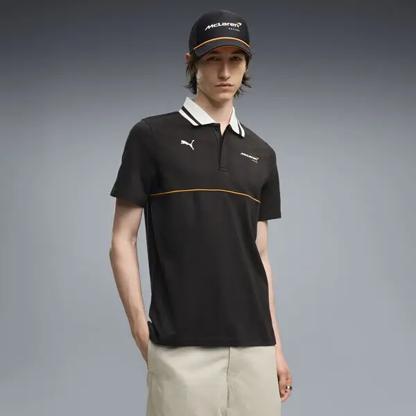PUMA Mclaren Racing Jacquard Polo Shirt - Black