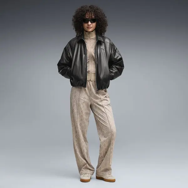 PUMA Snake Pack Printed T7 Straight Pants - Beige