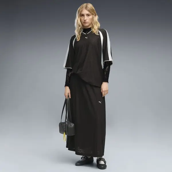 PUMA Lace Pack T7 Midi Skirt - Black