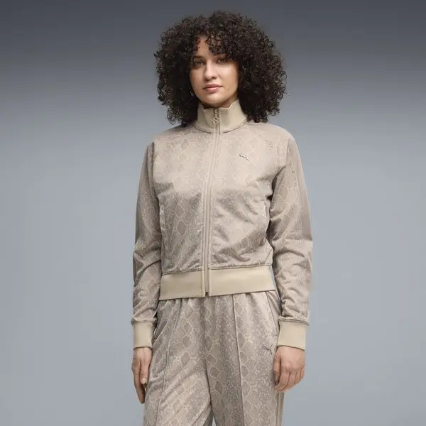 PUMA Snake Pack Printed Short T7 Track Jacket - Beige