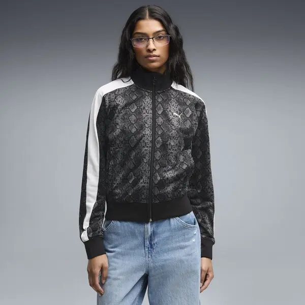 PUMA Snake Pack Printed Short T7 Track Jacket - Black
