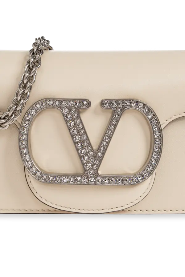 Valentino Garavani Crystal Embellished Logo Bag