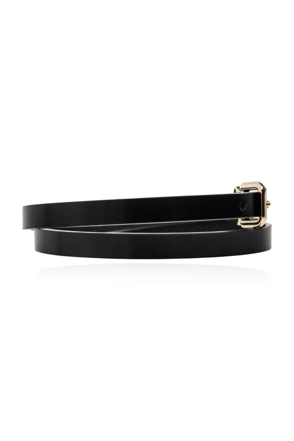 Valentino Garavani Leather Wrap Bracelet With Buckle Detail