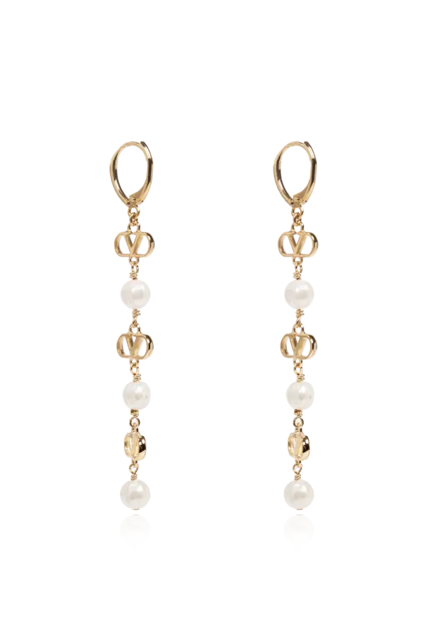 Valentino Garavani Long Earrings With Glass Pearls