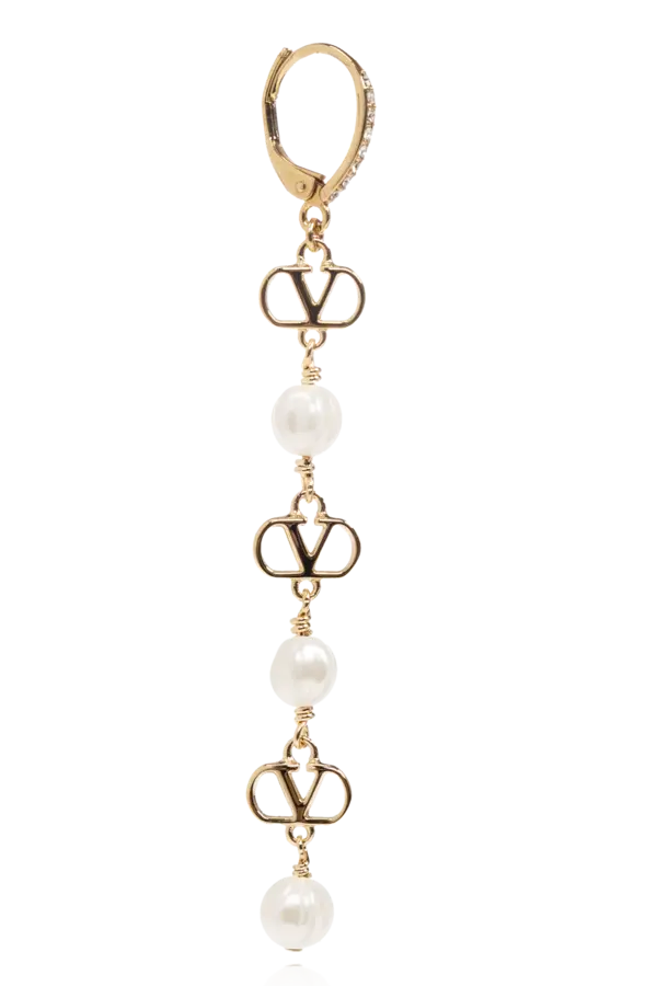 Valentino Garavani Long Earrings With Glass Pearls