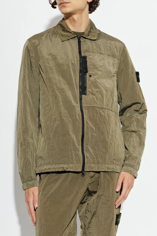 Stone Island Jacket With Logo Patch