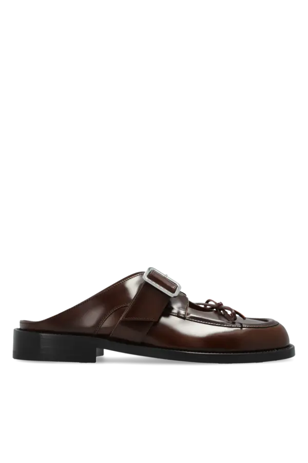 Marni Leather Slides - Brown