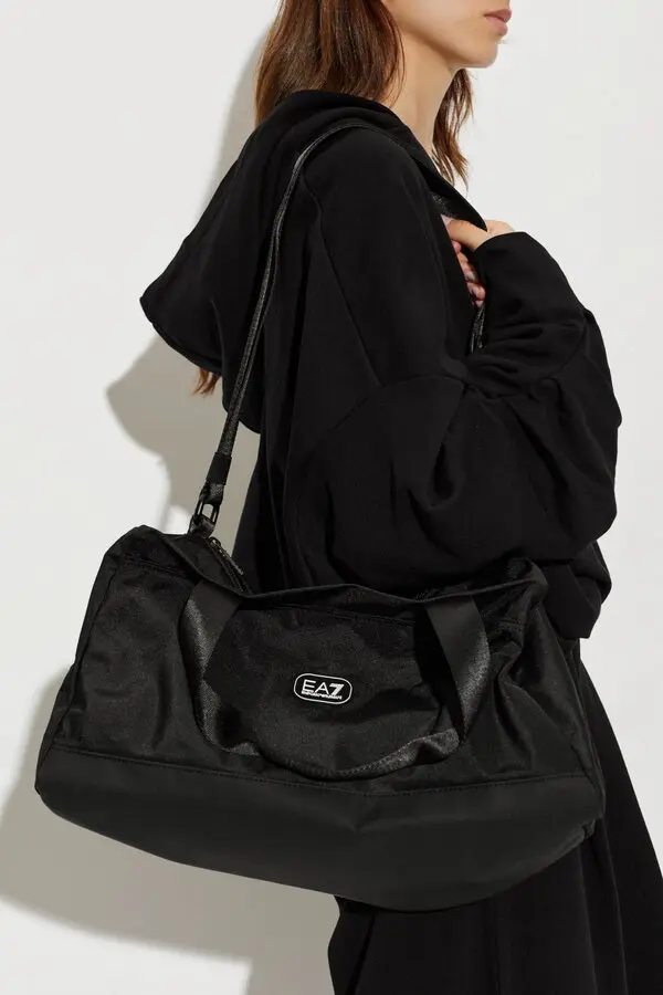 EA7 Logo Patch Carry-on Bag