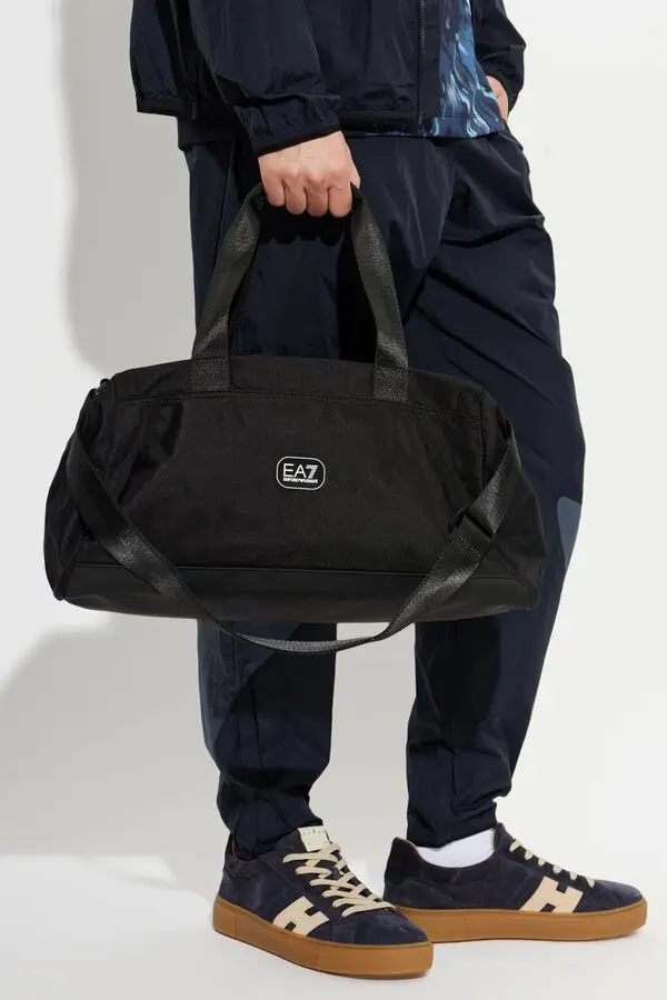 EA7 Logo Patch Carry-on Bag