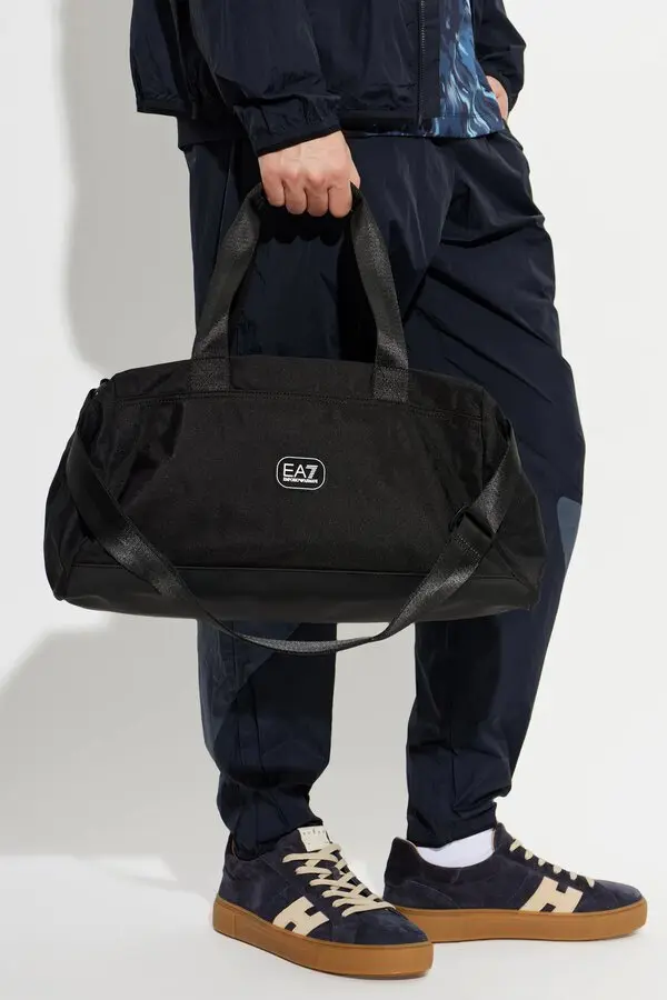 EA7 Logo Patch Carry-on Bag