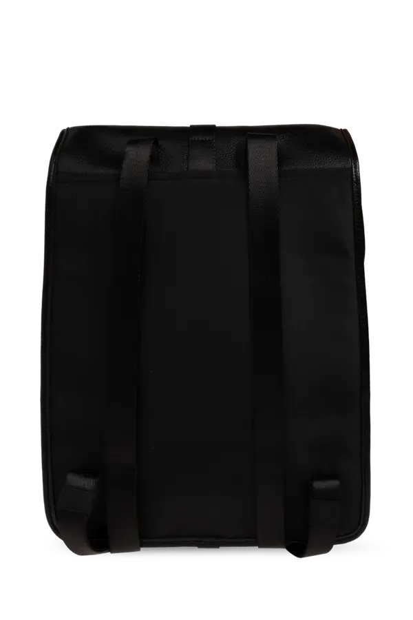 EA7 Leather Backpack With Logo Patch