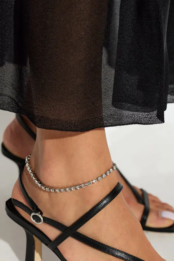 JIMMY CHOO Crystal Chain Anklet