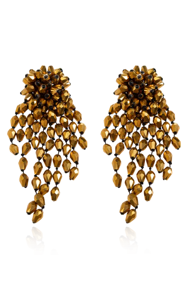 Isabel Marant Étoile Clip-on Earrings With Shimmering Crystals - Gold