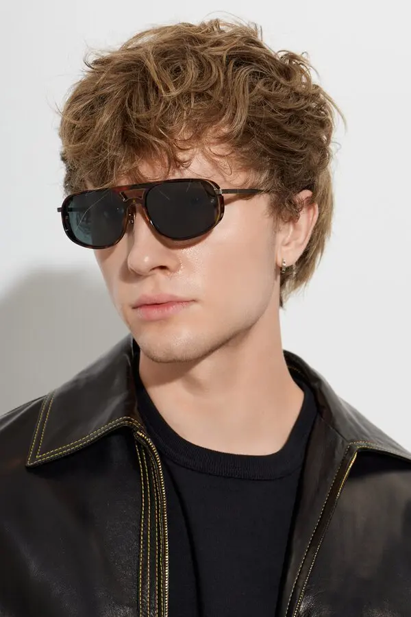 Linda Farrow Calder Sunglasses - Brown