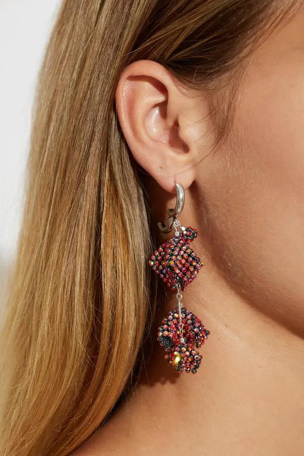 Isabel Marant Étoile Asymmetrical Crystal Earrings