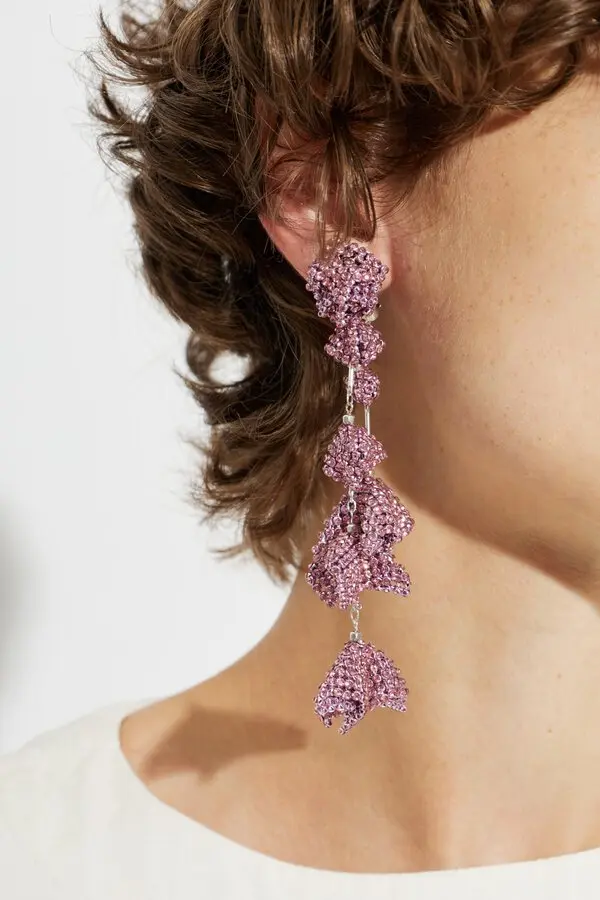 Isabel Marant Étoile Asymmetrical Crystal Drop Earrings