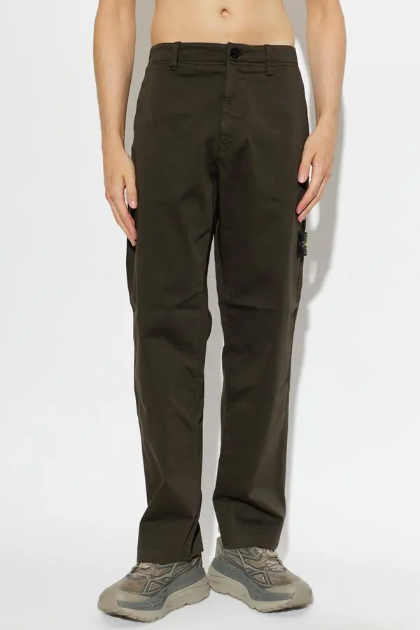 Stone Island Trousers With Logo