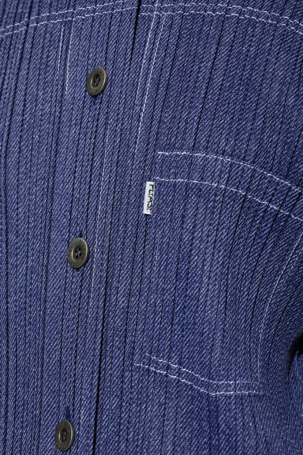 Issey Miyake Pleated Jacket With Pocket