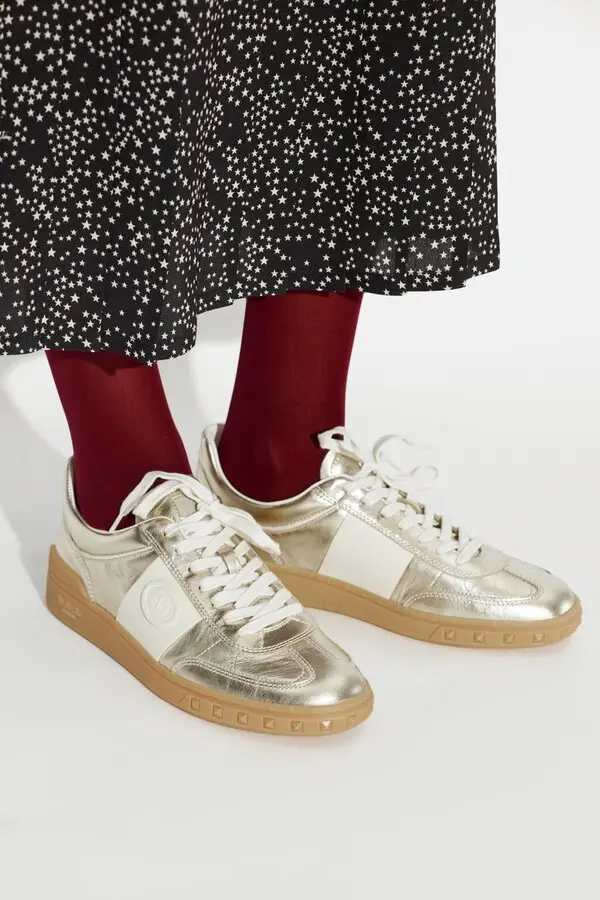 Valentino Garavani Leather Sports Shoes With Logo